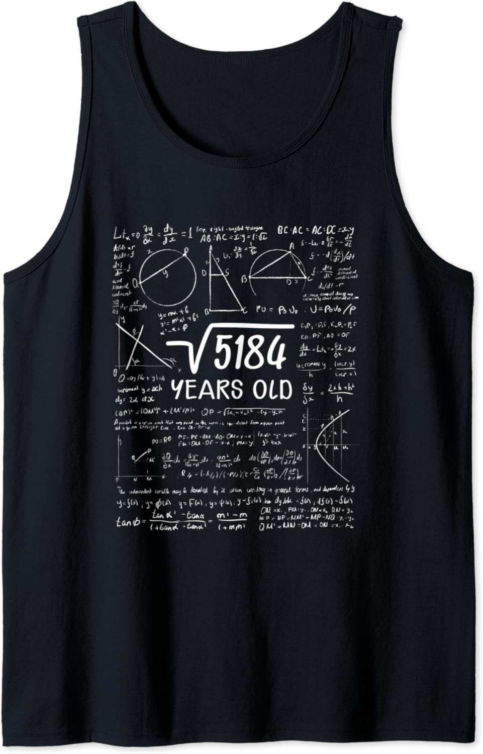 72 Birthday Woman Man Funny Math Square Root 5184 72 Years Tank Top 72-birthday-woman-man-funny-math-square-root-5184-72-years-tank-top